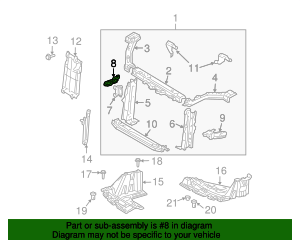 52145-52080 - Bracket Front Bumper S - 2004-2006 Scion xA | Sparks Parts
