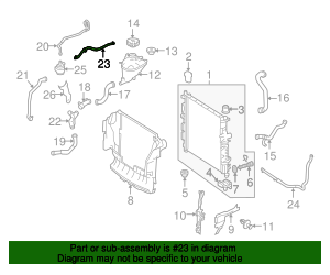 2006-2012 Mercedes-Benz Engine Coolant Overflow Hose 164-500-00-75 ...