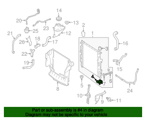 251-504-00-12 - Radiator Upper Insulator 2006-2021 Mercedes-Benz ...