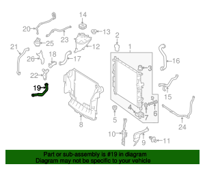 164-506-04-35 - Engine Coolant Hose 2010-2012 Mercedes-Benz ...