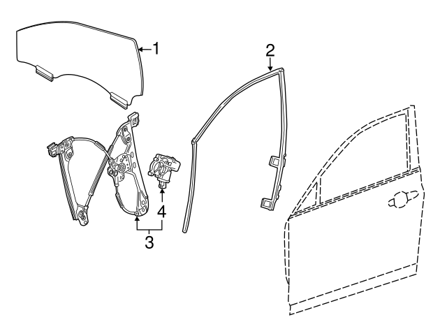 2014-2019 Cadillac CTS Run Weather-Strip 84012302 | TascaParts.com