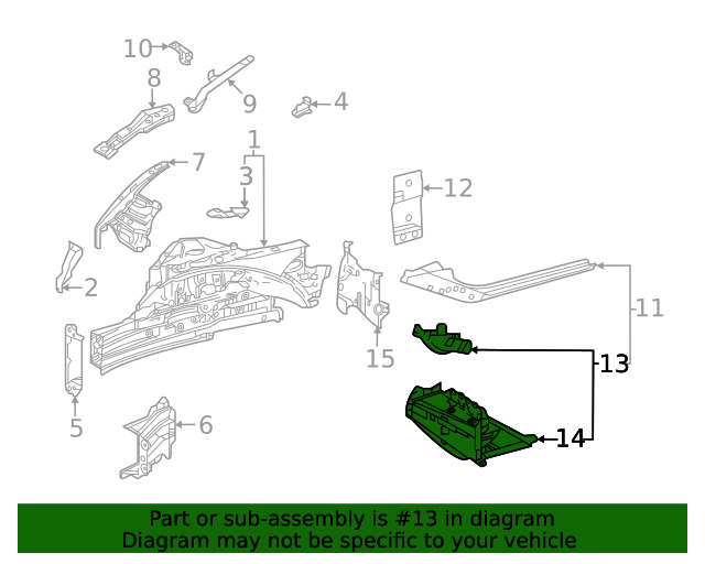 2021-2023 Toyota Mirai Torque Box 57023-50020 | Toyota Parts Center