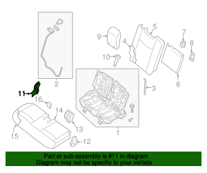 89405-3JA5A - Seat Back Recliner Adjustment Mechanism Cover 2014-2017 ...