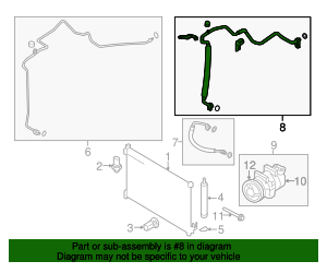92480-1KC0A - A/C Refrigerant Suction Hose 2011-2017 Nissan | Nissan ...