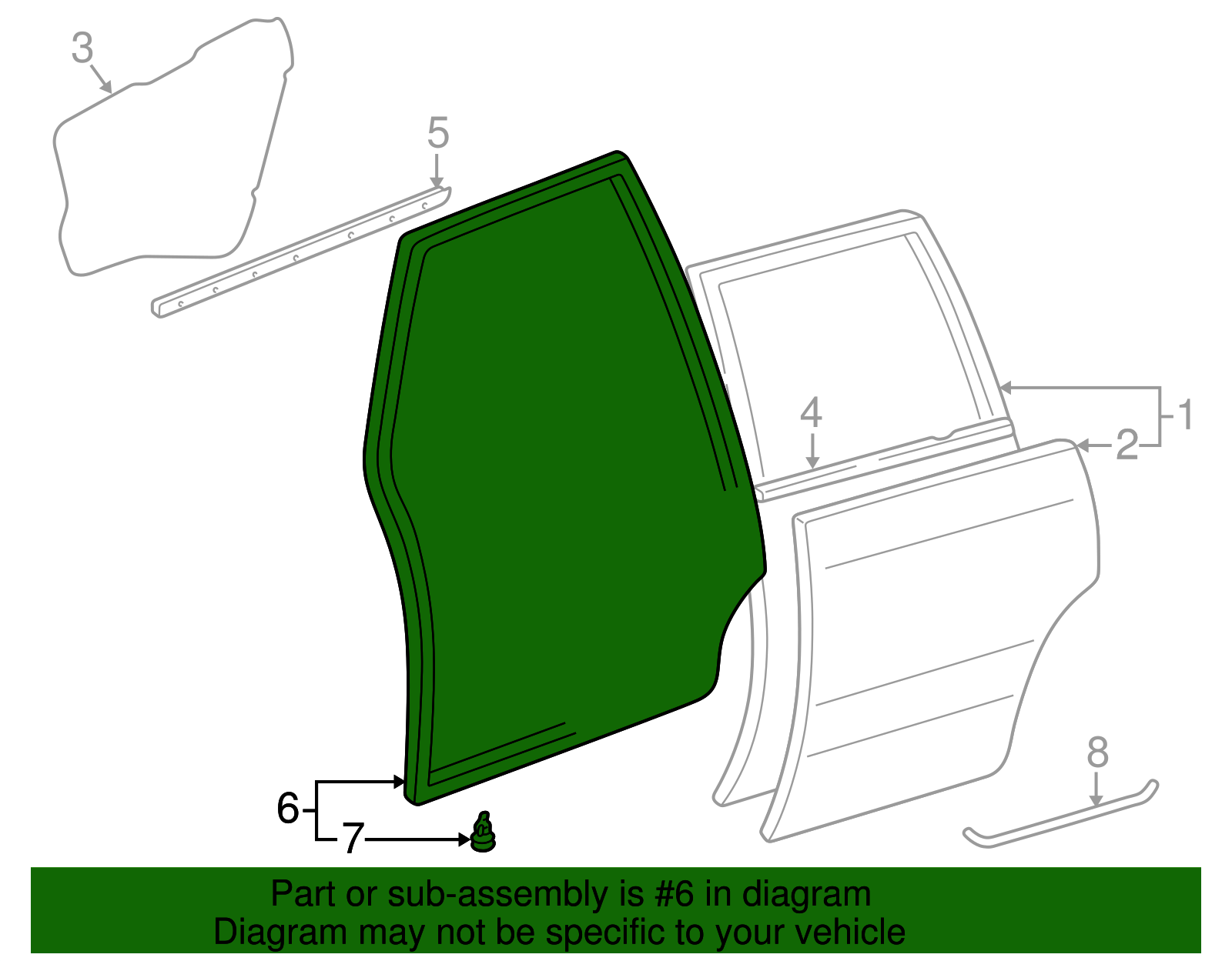1998-2002 Lexus LX470 Door Weather-Strip 67872-60070 | OEM Parts Online