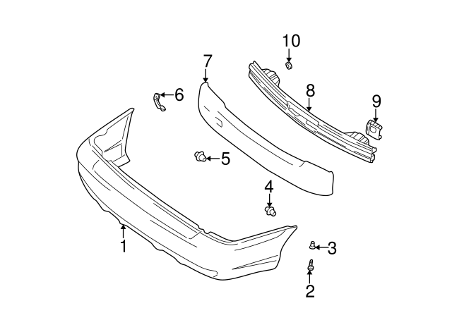 2000-2002 Hyundai Accent Bumper Cover 86610-25200 | Hyundai Wholesale ...