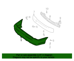 2000-2002 Hyundai Accent Bumper Cover 86610-25200 | Hyundai Wholesale ...