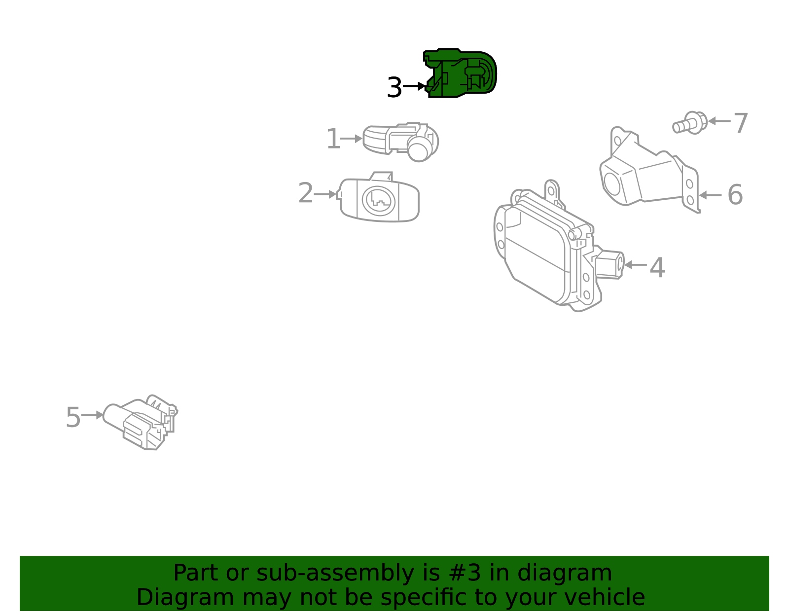 Genuine Toyota Park Sensor Clip part# 89348-58130 for 2016-2024 Toyota ...
