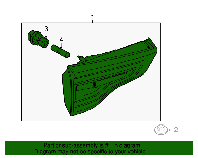 63219853380 - 2018-2021 BMW X3 Backup Lamp Assembly (63-21-9-853-380 ...