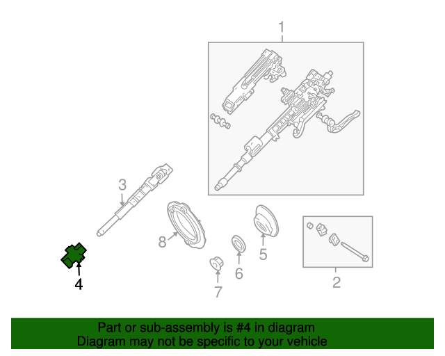 32303446793 - 2004-2010 BMW X3 Lower Steering Shaft Joint (32-30-3-446 ...