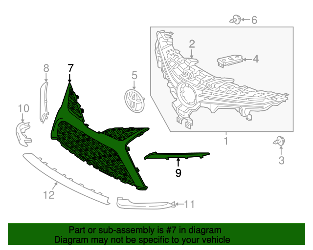 2021-2024 Toyota Camry Lower Grille 53102-06380 | OEM Parts Online