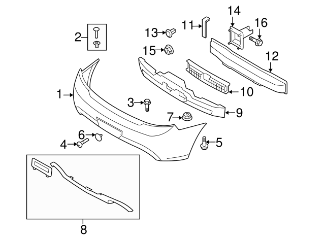 86610-2C710 - Bumper Cover - 2007-2008 Hyundai Tiburon | World OEM ...