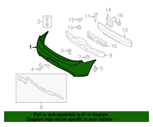 2007-2008 Hyundai Tiburon Bumper Cover 86610-2C710 | QuirkParts