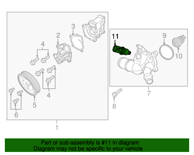 05149077AB - Coolant Temp Sensor 2008-2024 Mopar | Mopar Factory Parts ...