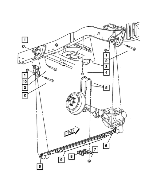 Rear Suspension for 2004 Dodge Dakota | My Mopar Parts