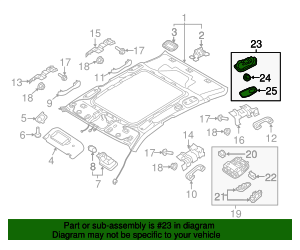 92880-3V000BGA - Reading Lmp Assembly 2016-2020 Kia Optima | Kia.Parts ...