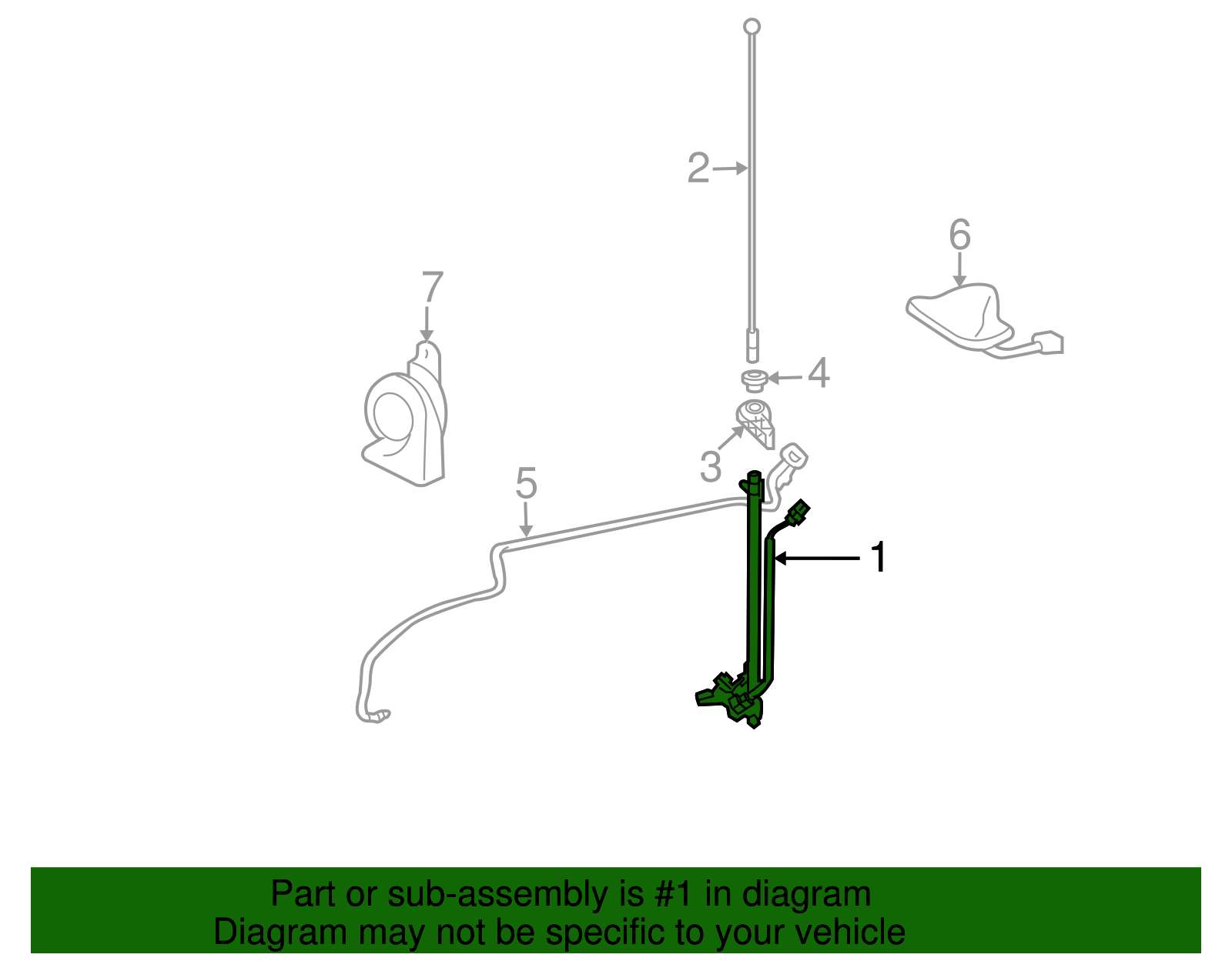 Genuine Toyota Radio Antenna part# 86300-04070 for 2005-2015 Toyota ...