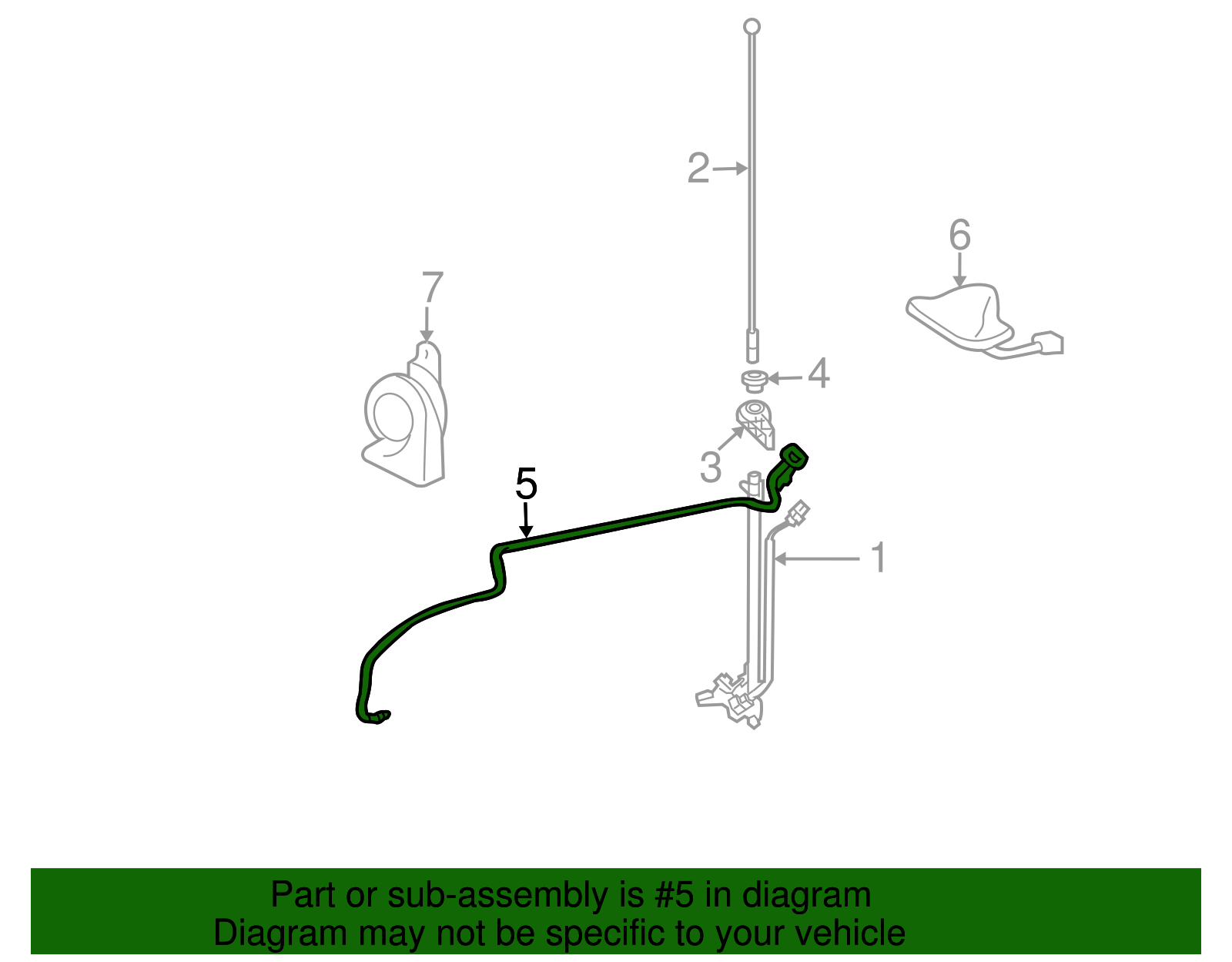2005-2012 Toyota Tacoma Antenna Cable 86101-04010 | Toyota San Diego Parts