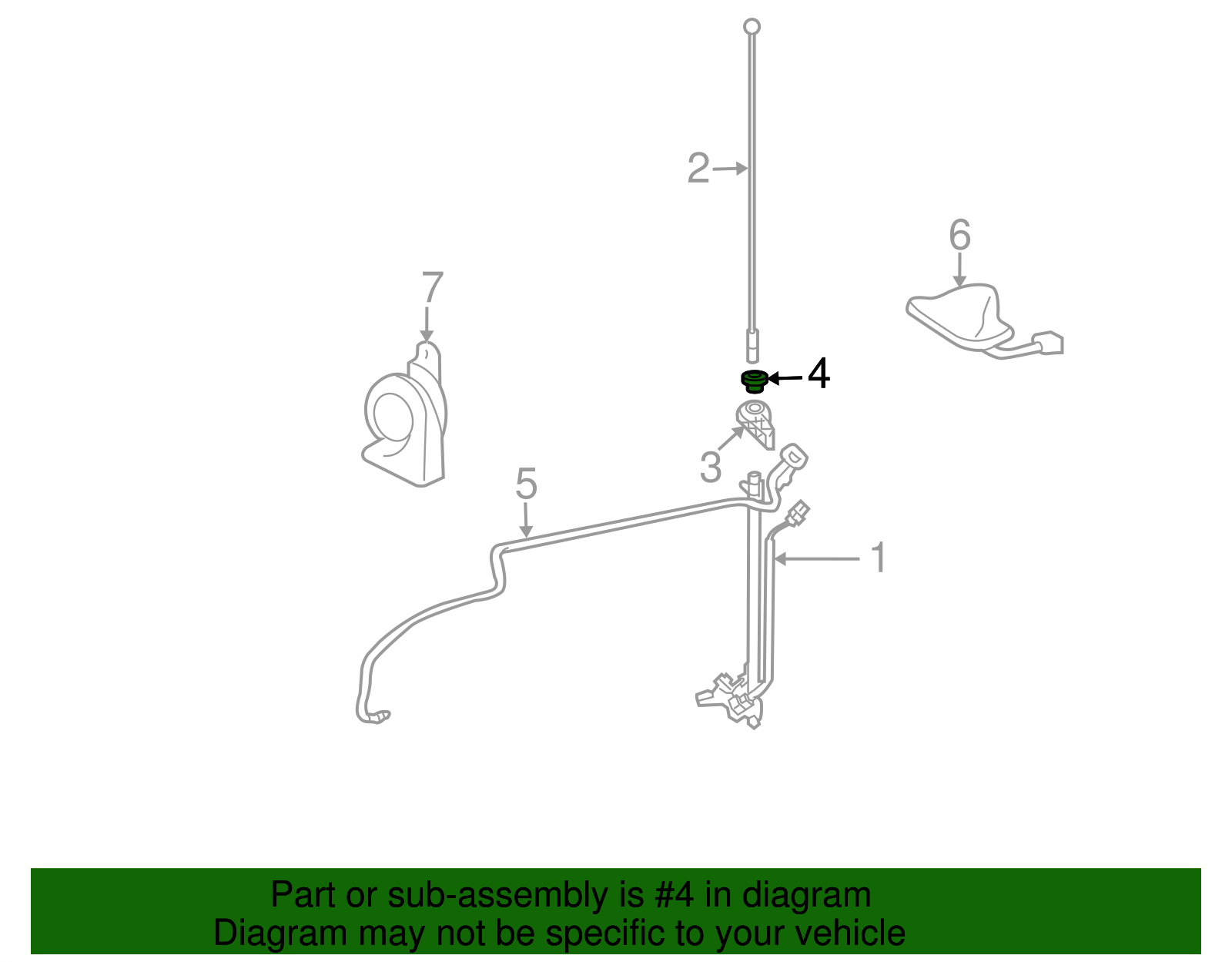 Genuine Toyota Radio Antenna Base Nut part# 86396-04040 for 2005-2015 ...