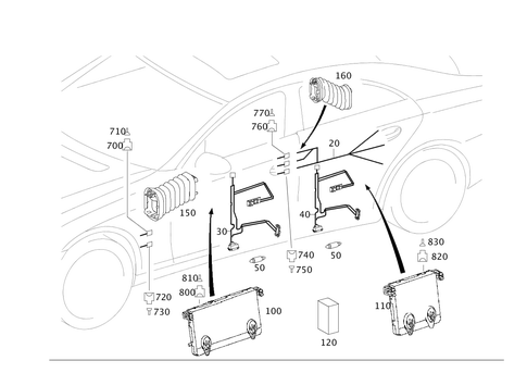 Door Cable Harnesses & Protective Hoses for 2006 Mercedes-Benz CLS 55 ...