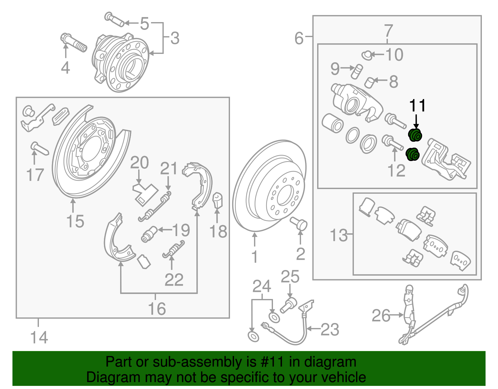 58114-37500 - Disc Brake Caliper Piston Boot 2004-2023 Kia | Kia.Parts ...