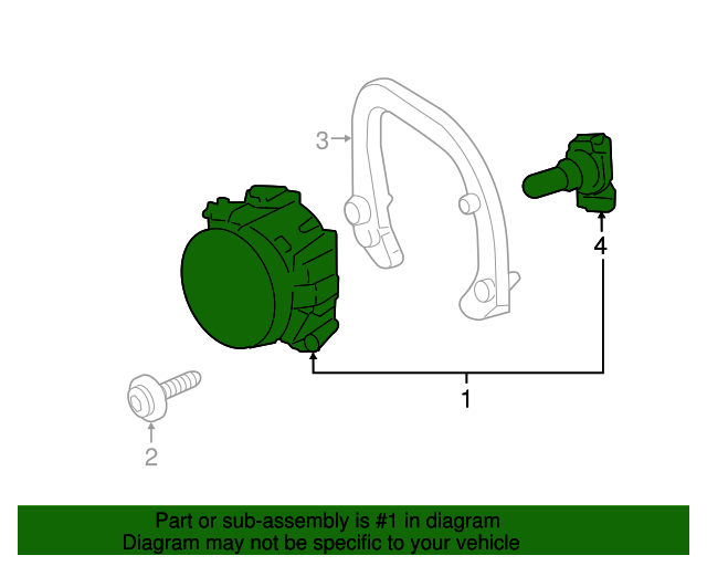2518200756 - Fog Lamp Assembly 2008-2016 Smart Fortwo | Mercedes-Benz ...