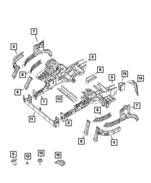 68159486AD - Upper Load Path Beam, Right 2014-2024 Ram | Mopar Factory ...
