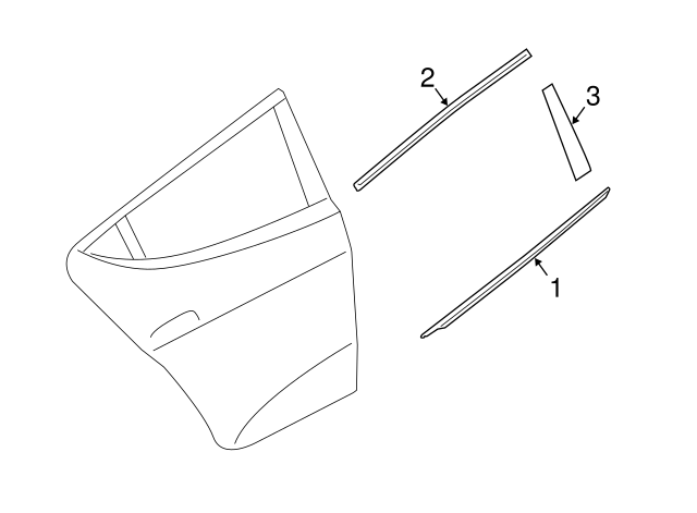 2012-2016 Hyundai Veloster Belt Molding 83220-2V000 | OEM Parts Online