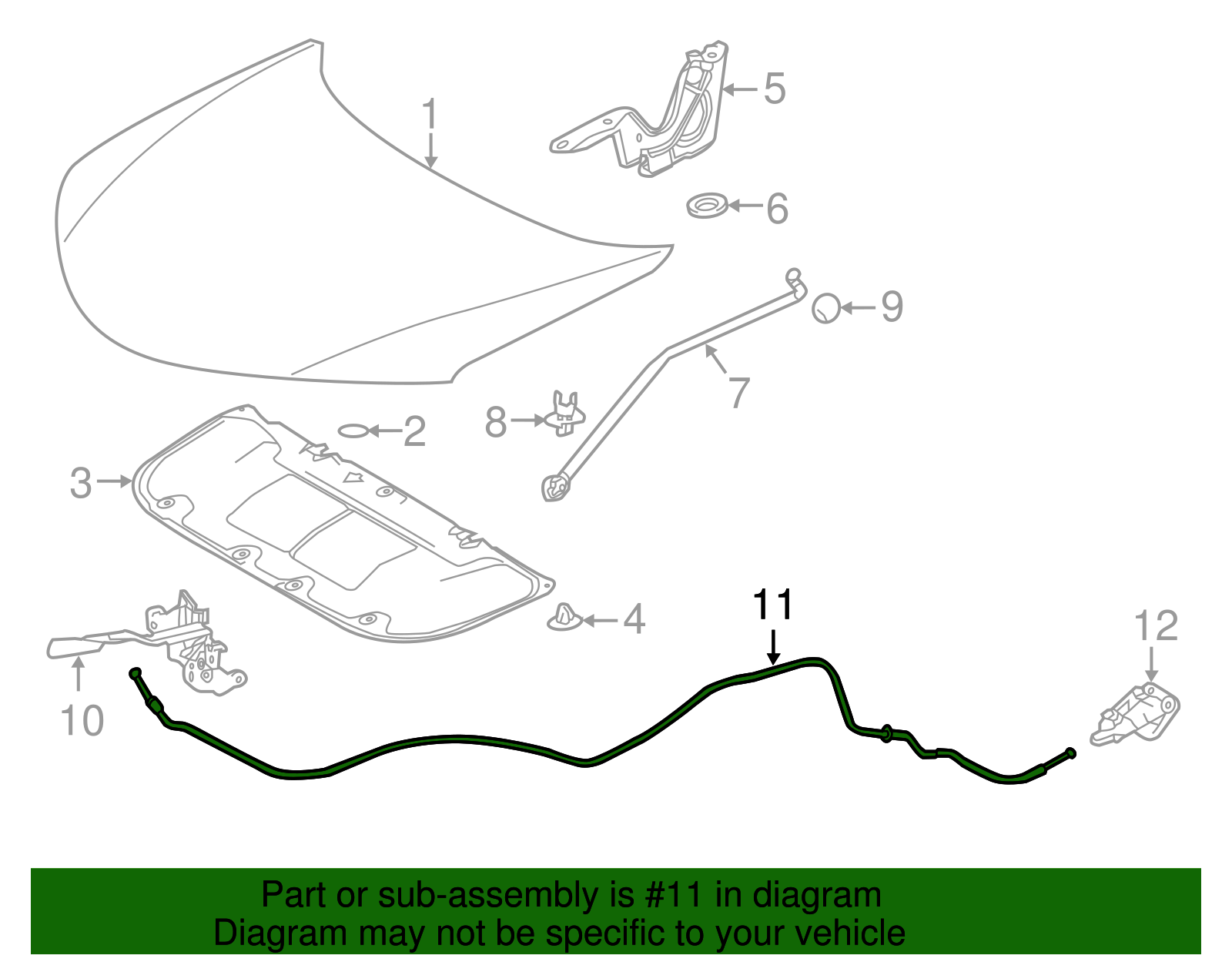 2013-2018 Toyota RAV4 2013-2018 Toyota RAV4 - Release Cable 53630-0R030 ...