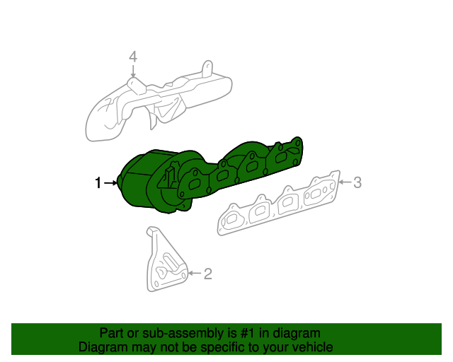 2008-2009 GM Exhaust Manifold with 3-Way Catalytic Converter 19420129 ...