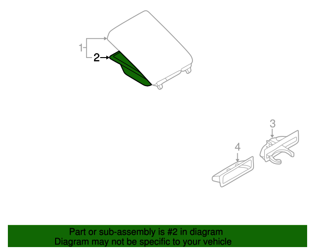Genuine BMW 51-16-8-196-967 | Armrest Assembly Tray | FREE Shipping on ...