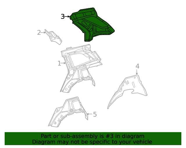 2020-2024 Mercedes-Benz Quarter Panel Reinforcement 167-630-17-04 ...