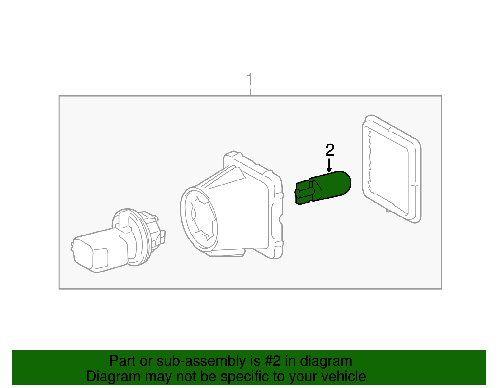 2014-2023 Toyota 2014-2023 Toyota - License Lmp Bulb 90981-AD009 ...