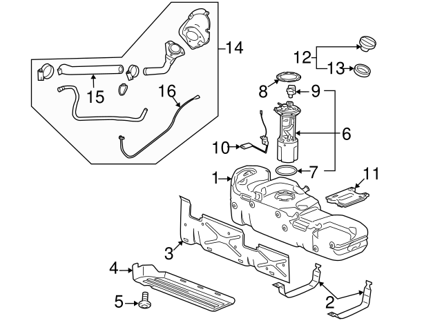 2007-2008 GM Module Kit,F/Tnk F/Pmp (Acdelco Only) 19368782 | GM Parts ...