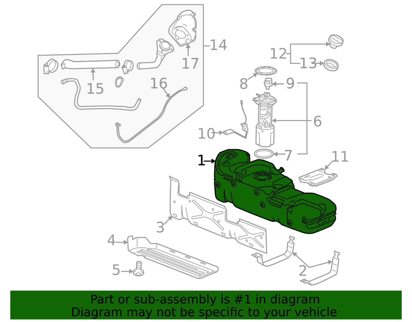 25833022 - High-Quality Fuel Tank with Handle, Valves, Clips, Retainers ...