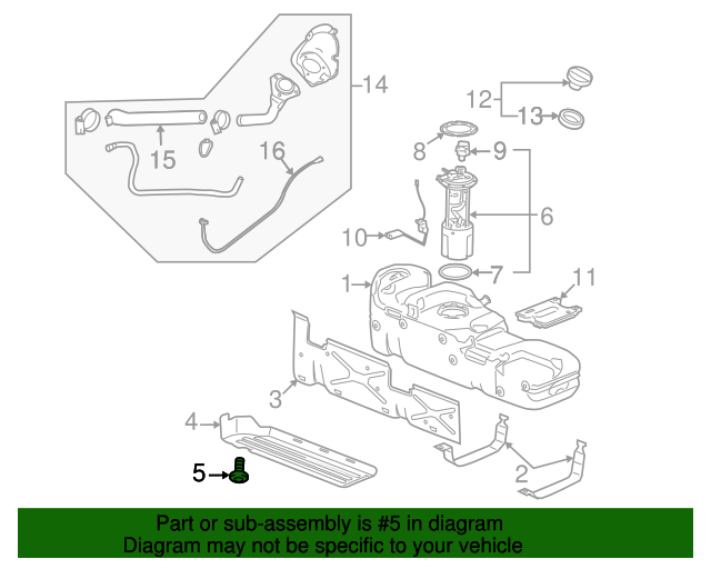 2007-2020 GM OEM NEW 2007-18 GM Silverado Sierra Fuel Tank System Lower ...