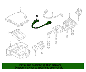 1998-2001 Volkswagen Passat Crankshaft Position Sensor 050-906-433 ...