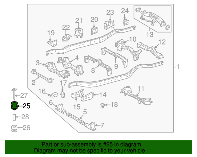 52201-0C020 - Mount Cushion - 2007-2022 Toyota | Sparks Parts