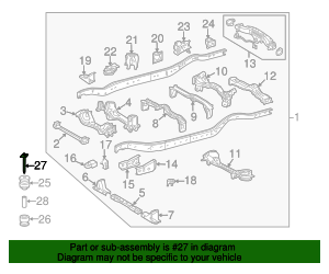 2008-2019 Toyota Frame Rail Bolt 52217-0C160 | Toyota Parts Center