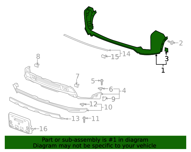 2020-2023 Chevrolet Front Upper Bumper Cover 84678988 GM ...