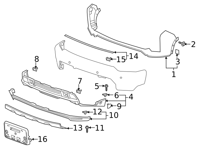 84678988 - Front Upper Bumper Cover 2020-2023 Chevrolet | Chevrolet ...