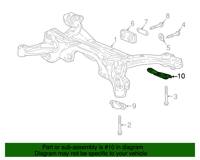 50375-TLA-A10 - Stay, R Rear Sub-Frame Mounting (Rear) 2017-2020 Honda ...