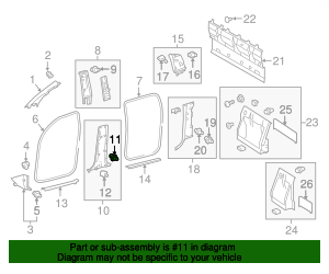 90467-09232 - Upper Center Pillar Trim Retainer Clip 2014-2023 Toyota ...