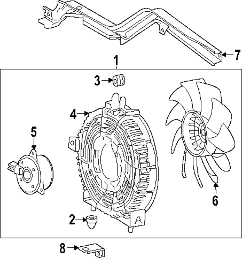 2022-2025 Toyota Engine Cooling Fan Assembly 16300-70010 | Toyota Parts ...