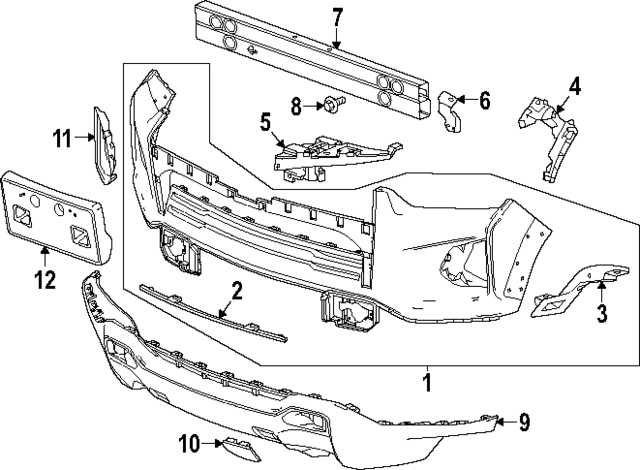 85586260 - Bumper Trim 2023-2024 Chevrolet Colorado | GMPartsNow