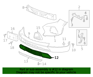 2019-2024 Chevrolet Blazer Black Grille 84555120 | TascaParts.com