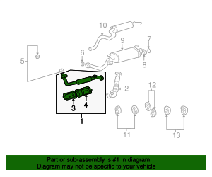 2005-2007 Toyota Land Cruiser Converter & Pipe 17401-50240 | Toyota ...