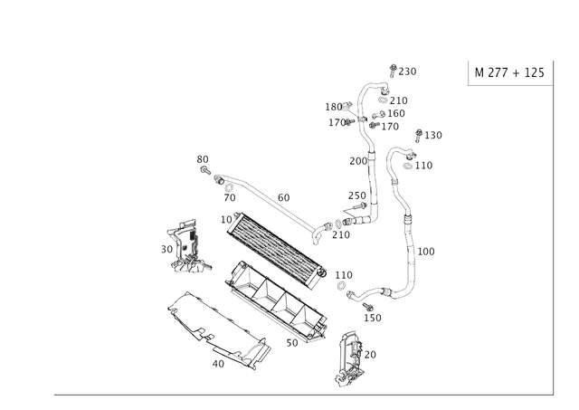 2018-2021 Mercedes-Benz Coolant Pipe 222-501-48-01 | MB OEM Parts