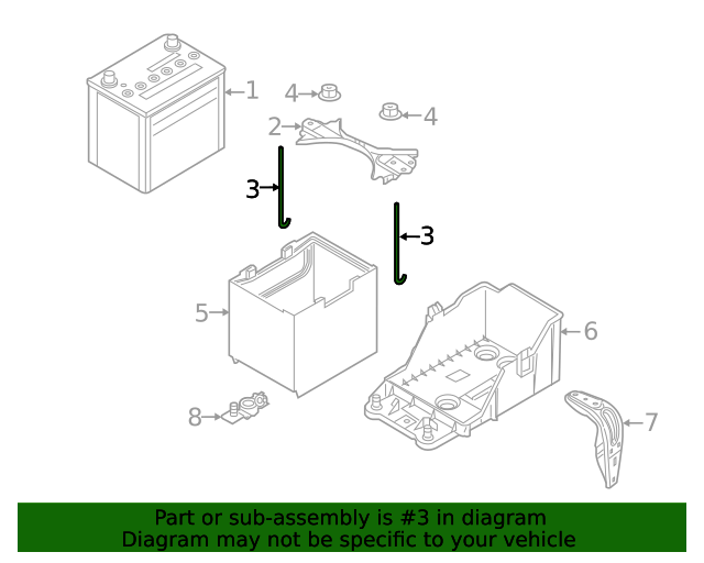 74451-WB001 - Hold Down Bolt - 2016-2020 Toyota | OEM Genuine Toyota Parts