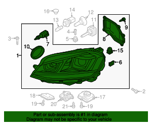 2015-2017 Volkswagen Headlamp Assembly 5GM-941-753-D | QuirkParts
